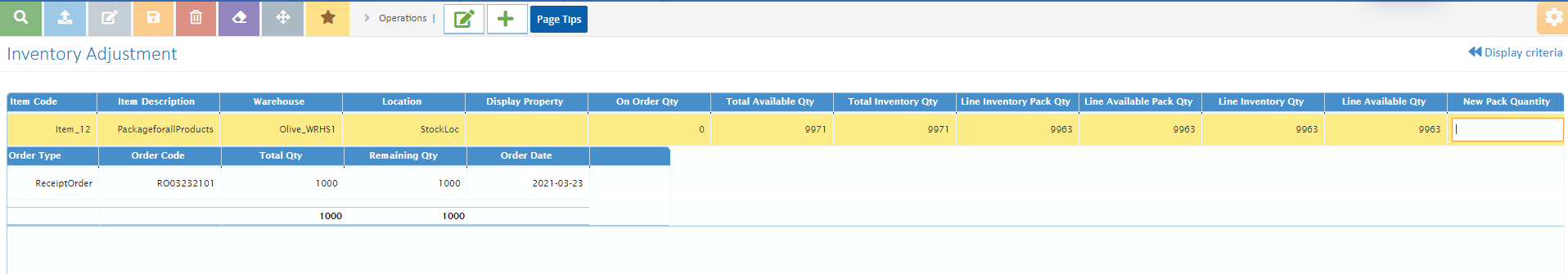 Tracking Packaging Material Inventory Levels