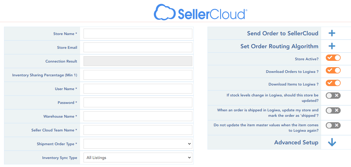 Connect to SellerCloud