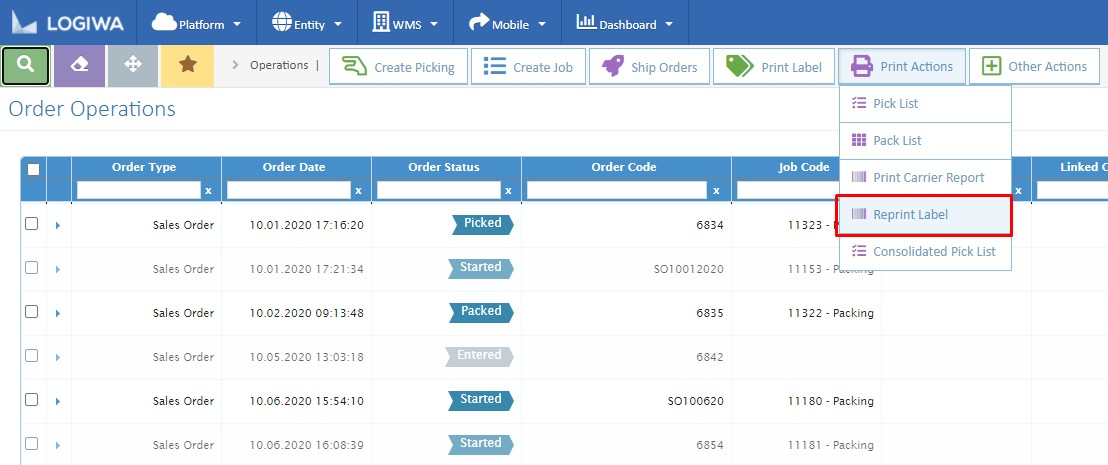 Reprint Carrier Labels