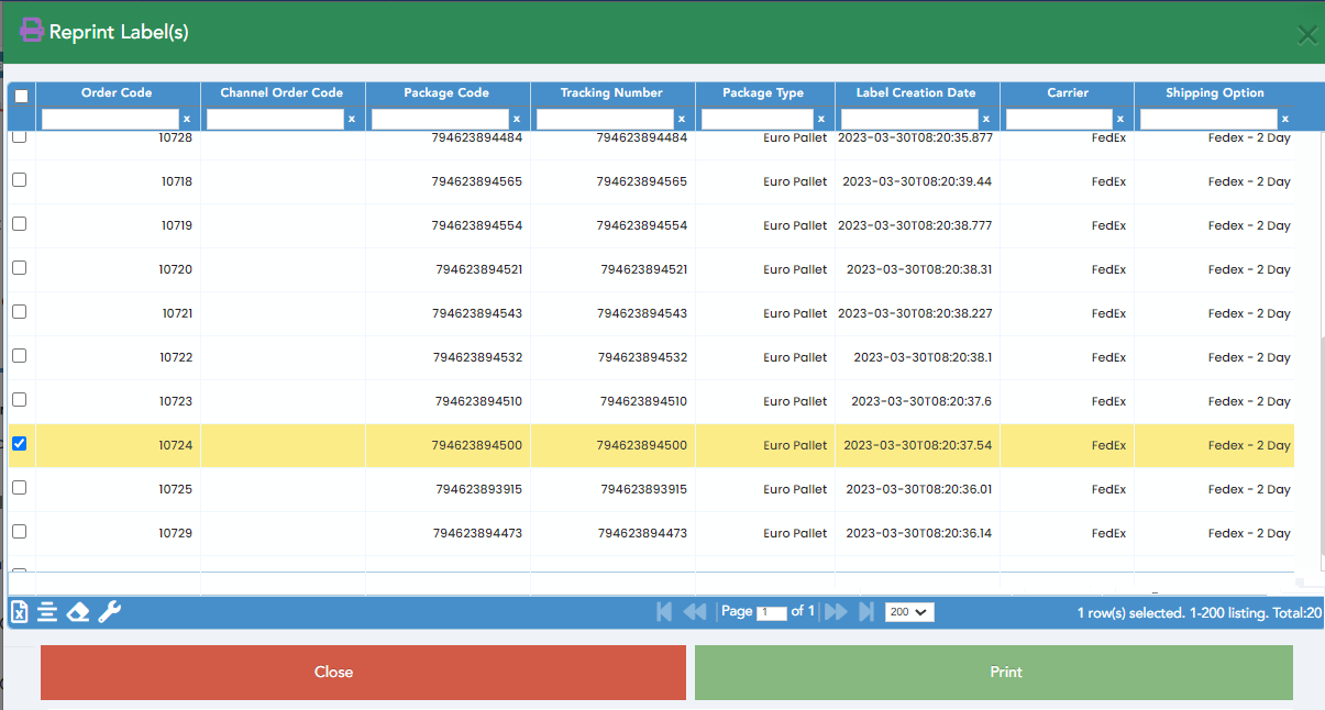 Reprint Carrier Labels