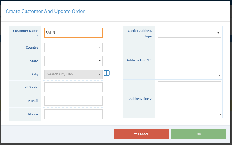 Create Order from Inventory