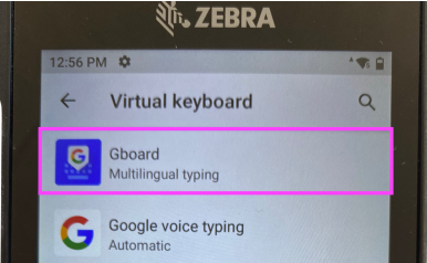 Zebra TCx: Auto-Enter and System Keyboard Setup