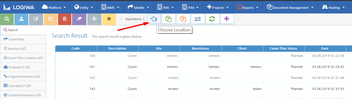 How do I assign a count plan location?