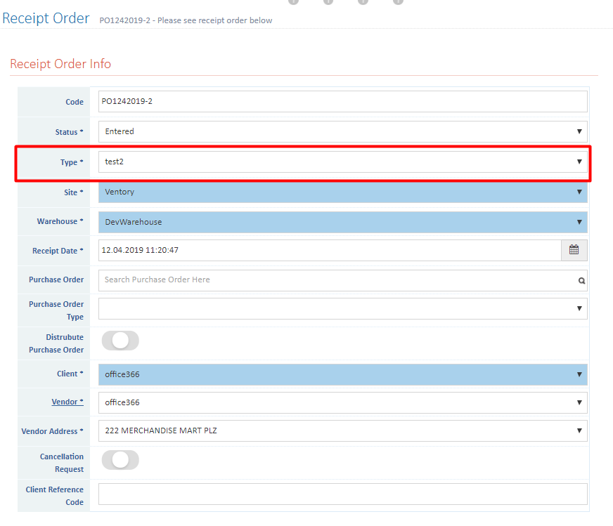 How do I track inventory receipt date?