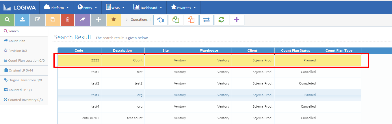 How do I choose a location? - Count Plan Operations