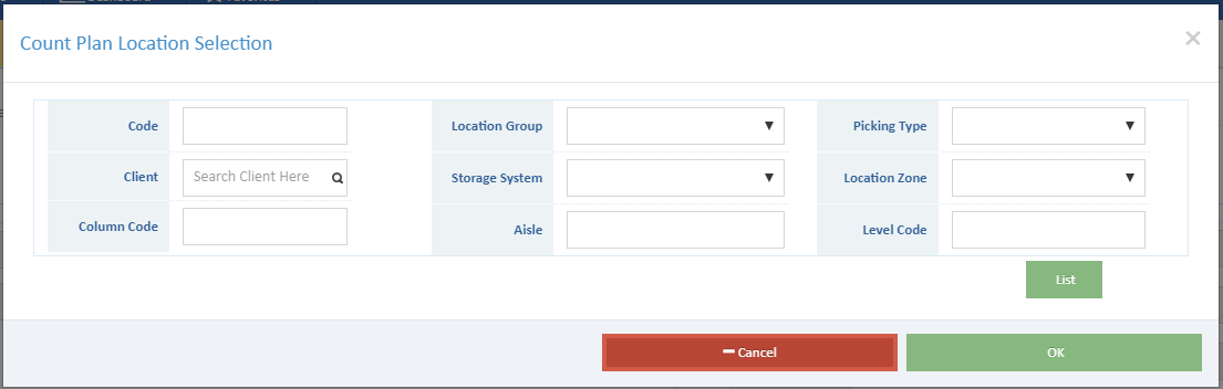 How do I choose a location? - Count Plan Operations
