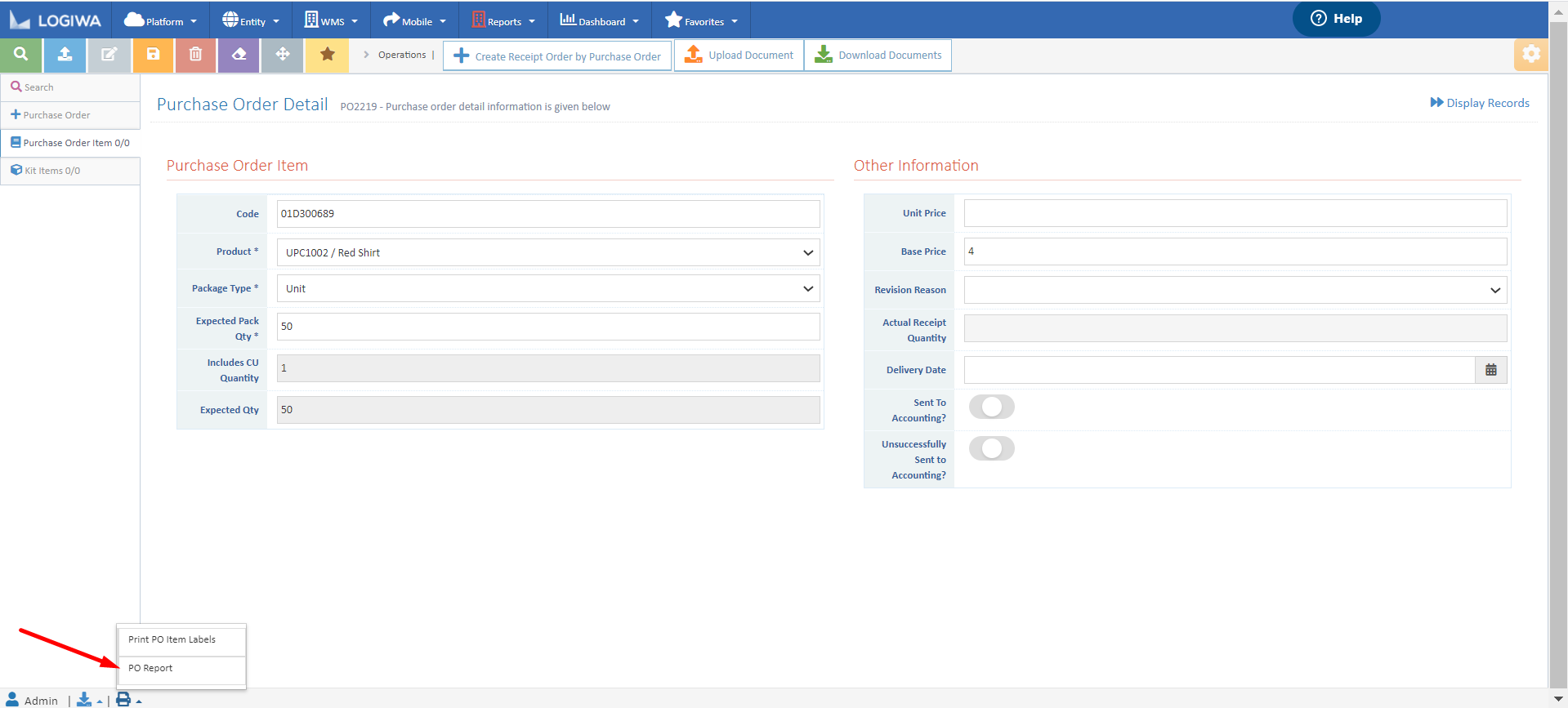 How Do I Print Purchase Order Document?