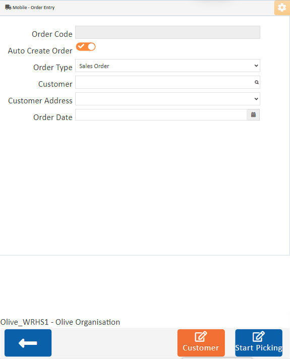 Mobile Shipment Order Entry