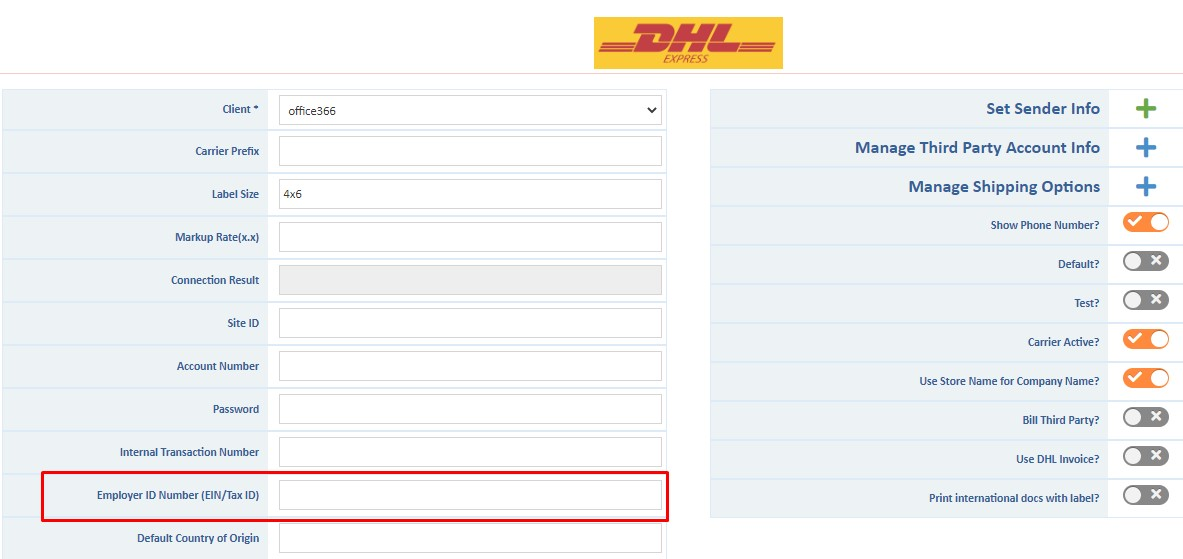 How to Manage Sender/Recipient Tax ID/VAT Info for Commercial Invoices?