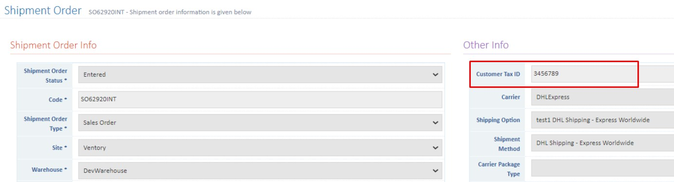 How to Manage Sender/Recipient Tax ID/VAT Info for Commercial Invoices?