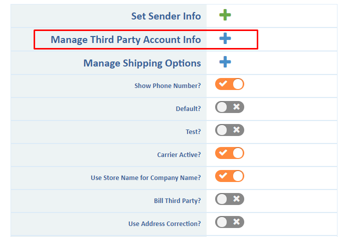 Third-Party Account Settings