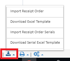 Import Receiving Serial Number