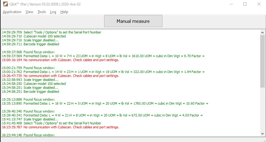 Cubiscan Dimension System Integration